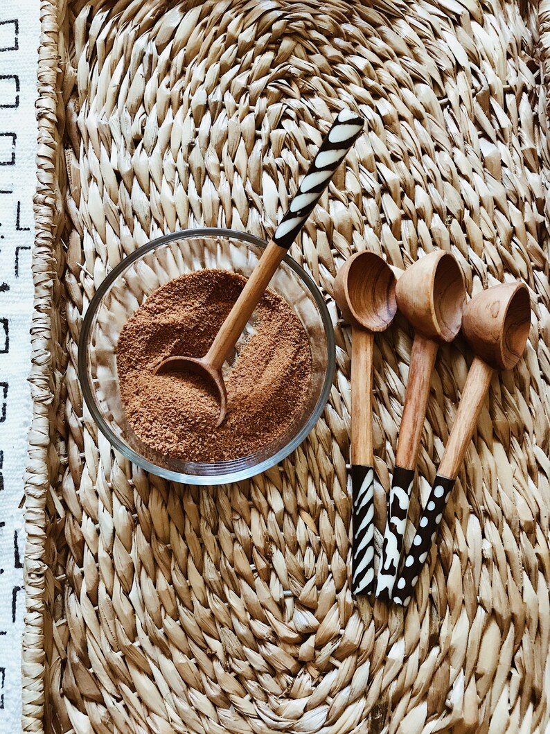 Batik Olive Wood Coffee Scoop //african Goods, African Spoons, Wood ...