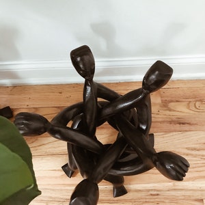 Five Headed African Unity Statue// African Wood Statue, Afrocentric ...