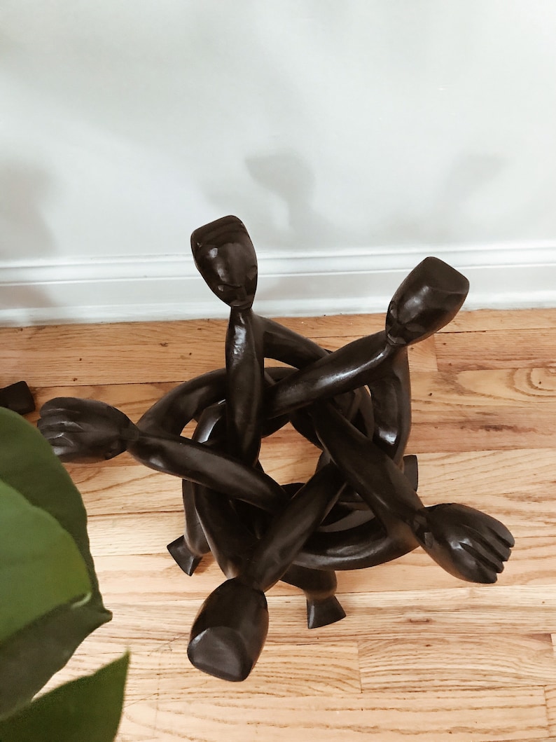 Five Headed African Unity Statue// African Wood Statue, Afrocentric ...