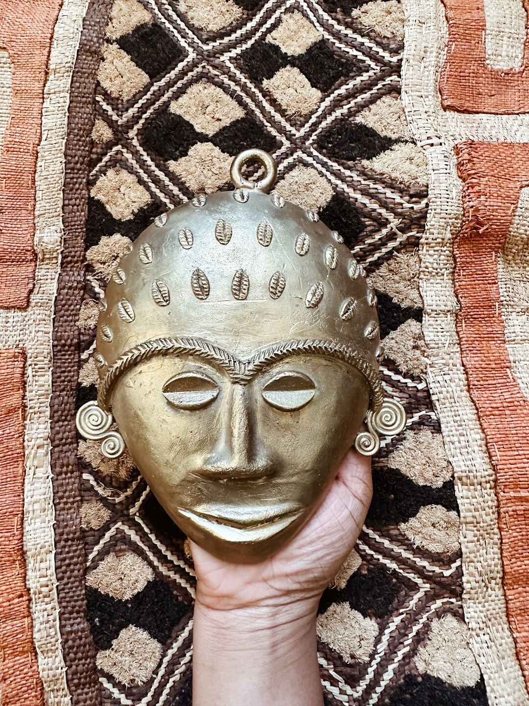 Bronze Ashanti African Mask 2//brass Mask,afrocentric Style, African ...