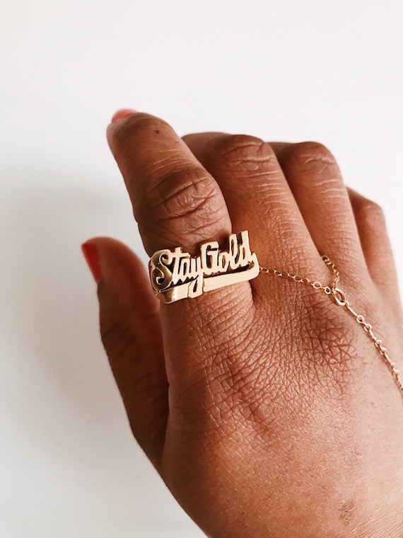 Stay Gold Ring // Solid Brass Ring Gold Ring African - Etsy