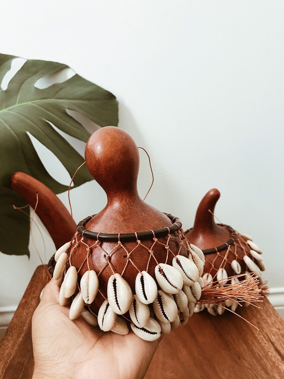 Shekere Cowrie Shell Rattle //jabara Axatse Netted Cowrie - Etsy