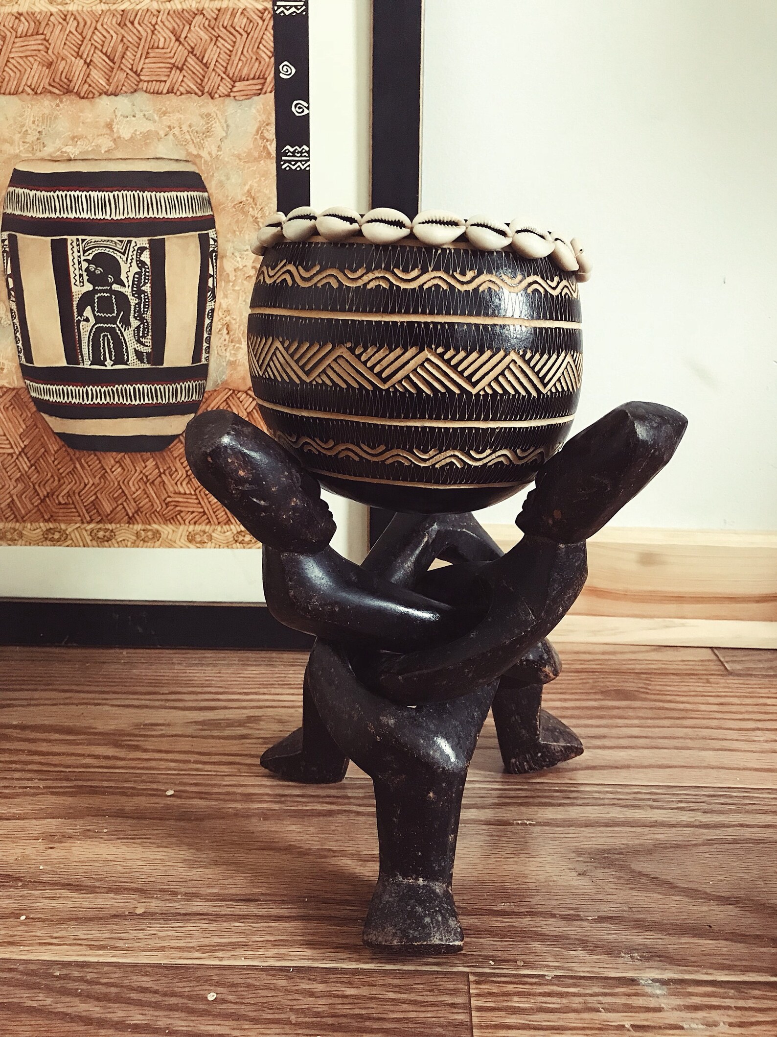 African Unity Statue// African Wood Statue Afrocentric Style - Etsy