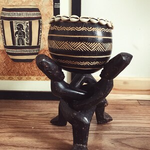 African Unity Statue// African Wood Statue Afrocentric Style - Etsy