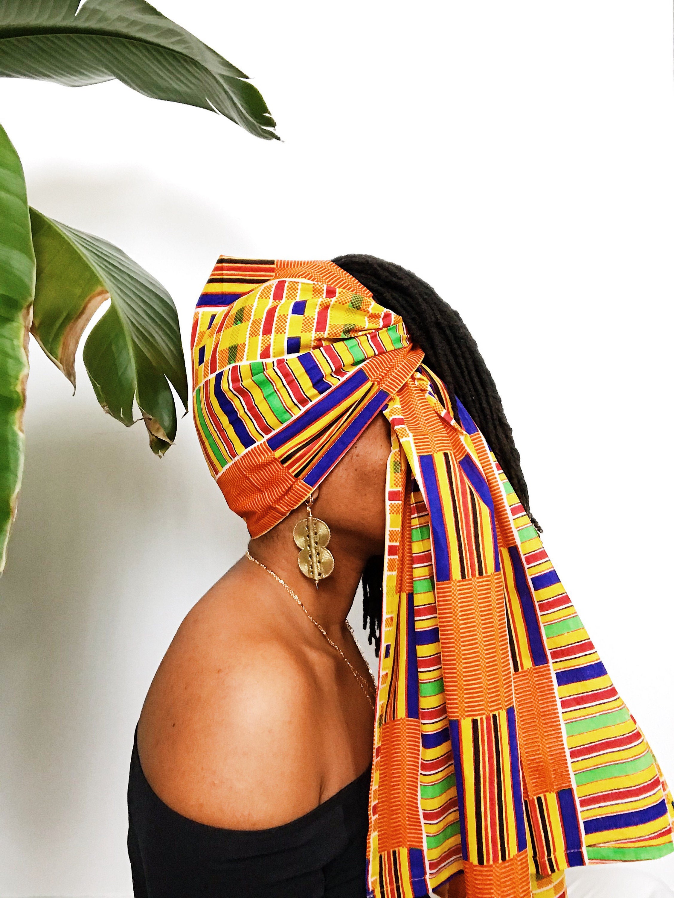 Kenyan Head Wrap //african Print Head Wrap, African Head Wrap, Wrap ...