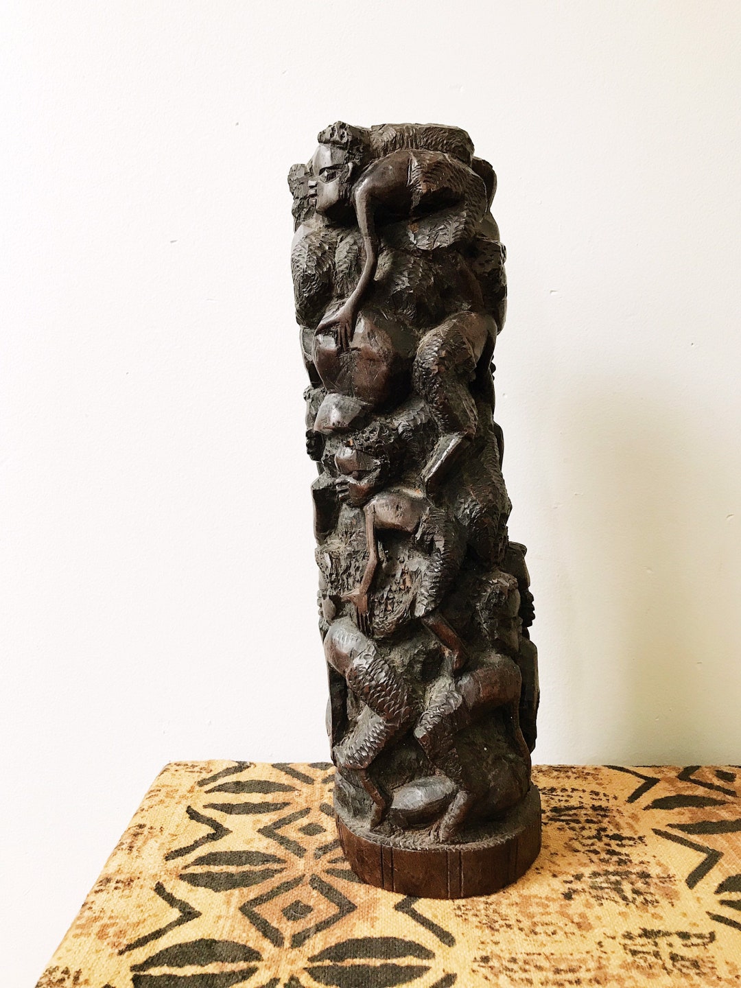 Large Ujamaa Family Tree Statue // African Wood Statue, Afrocentric ...