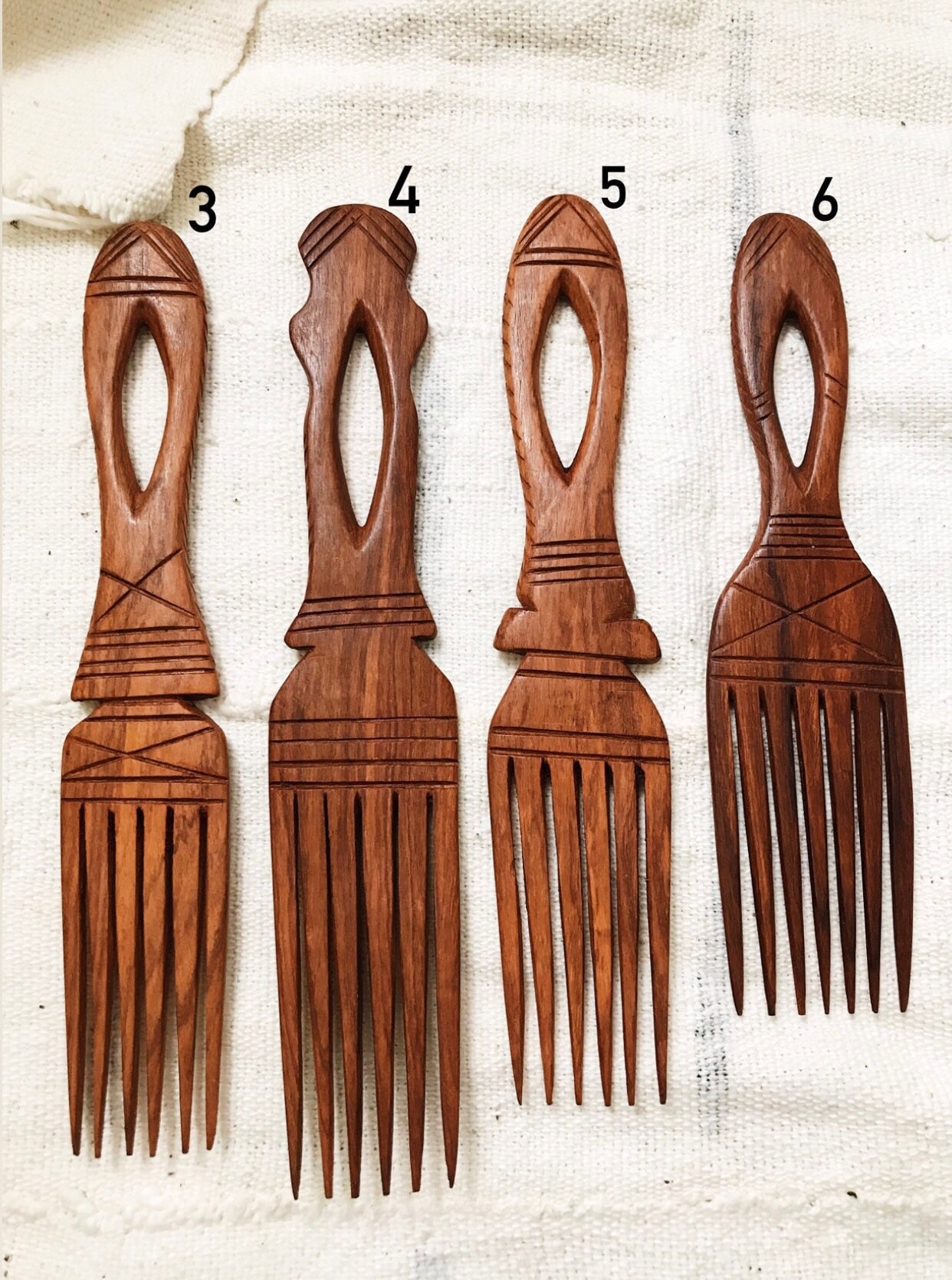 Duafe African Comb // Wood Afro Pick, Wood Mask, Afrocentric Style ...