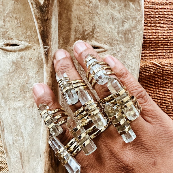 Quartz Crystal Ring - Etsy
