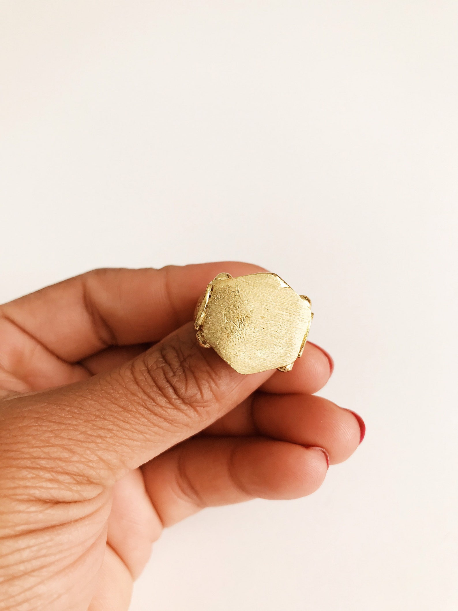 Athens Ring // Textured Brass Ring Gold Ring Egyptian - Etsy