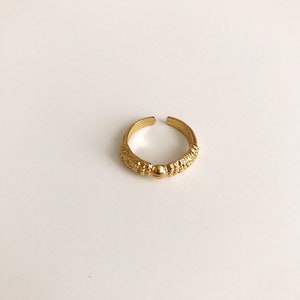 Nira Ring // Textured Brass Ring, Gold Ring, Ancient Egyptian Jewelry ...