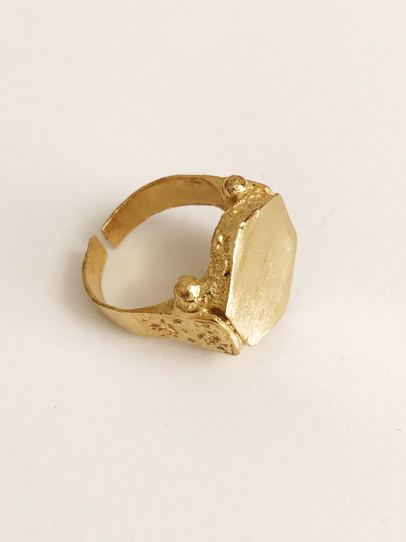 Athens Ring // Textured Brass Ring Gold Ring Egyptian - Etsy