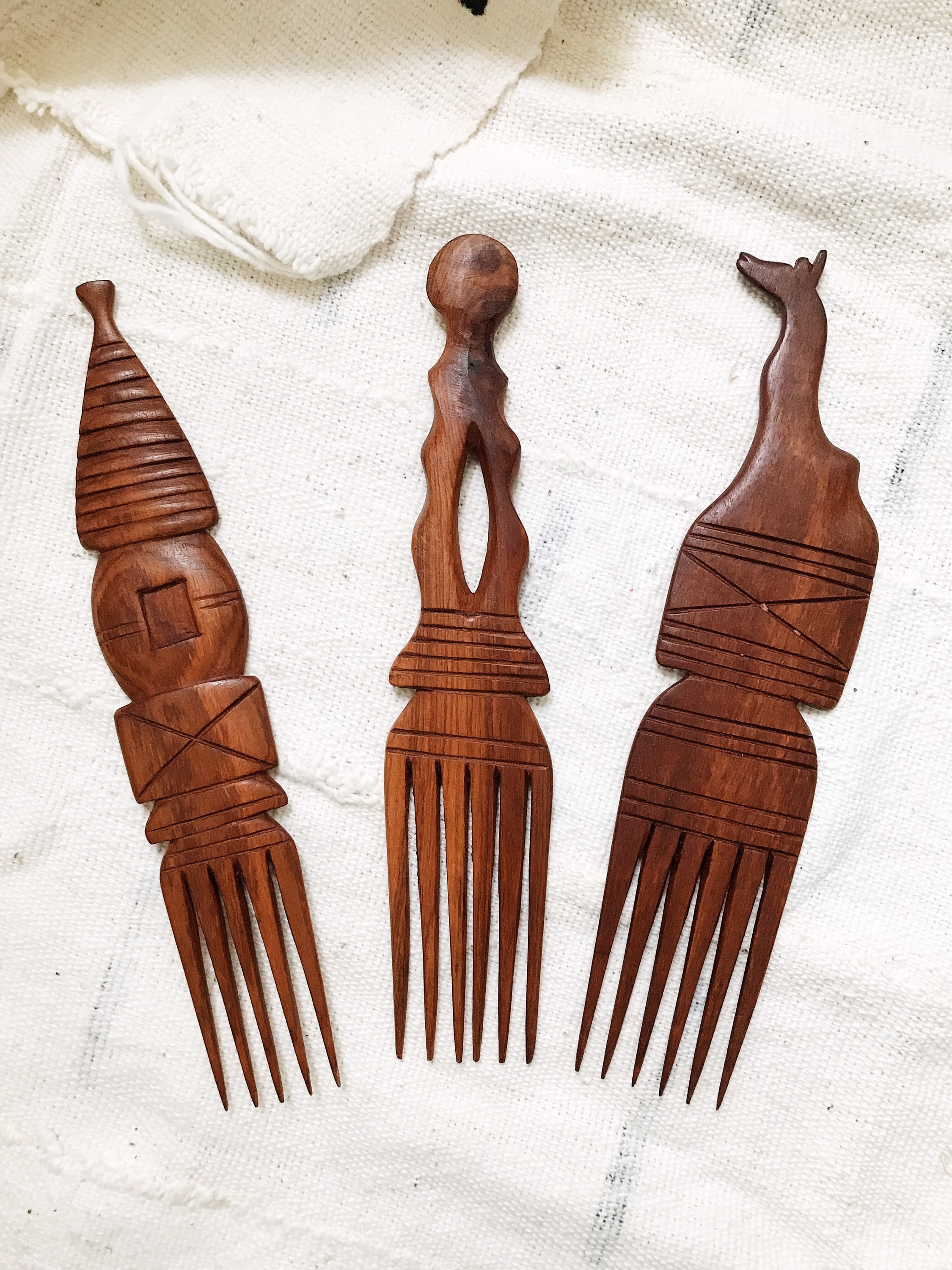 Duafe African Comb // Wood Afro Pick, Wood Mask, Afrocentric Style ...