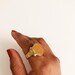 Athens Ring // Textured Brass Ring Gold Ring Egyptian - Etsy