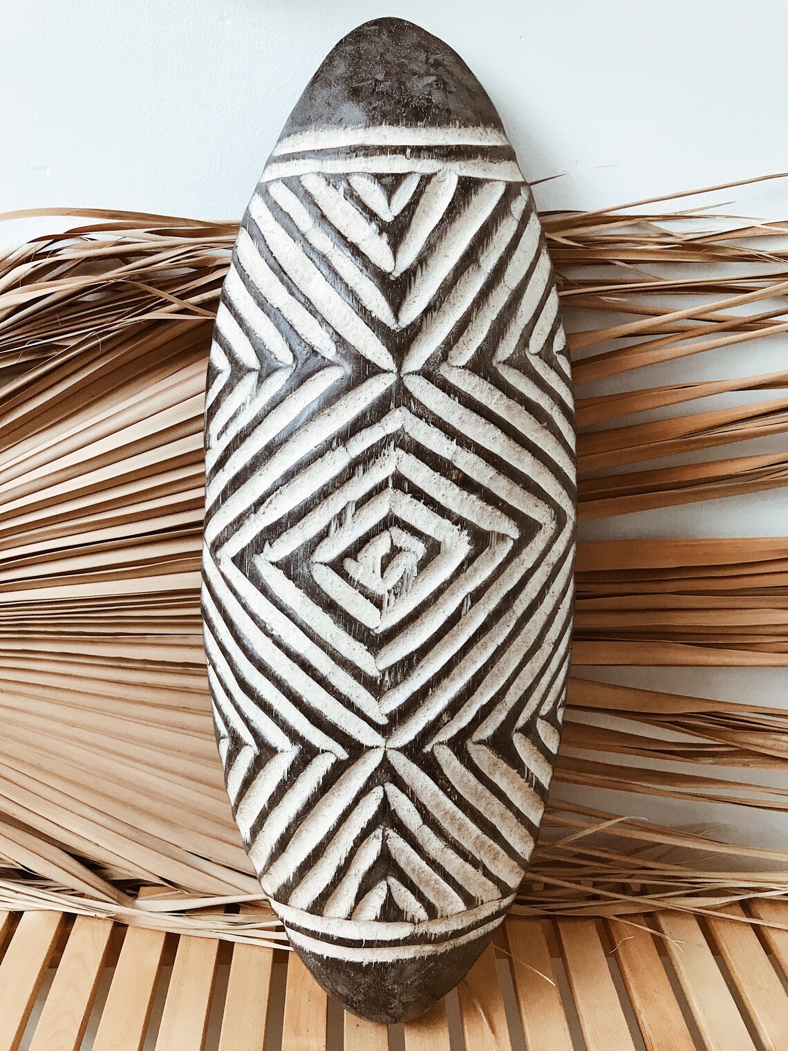 Long Cameroon Shield 2 // African War Shield Wood Shield | Etsy