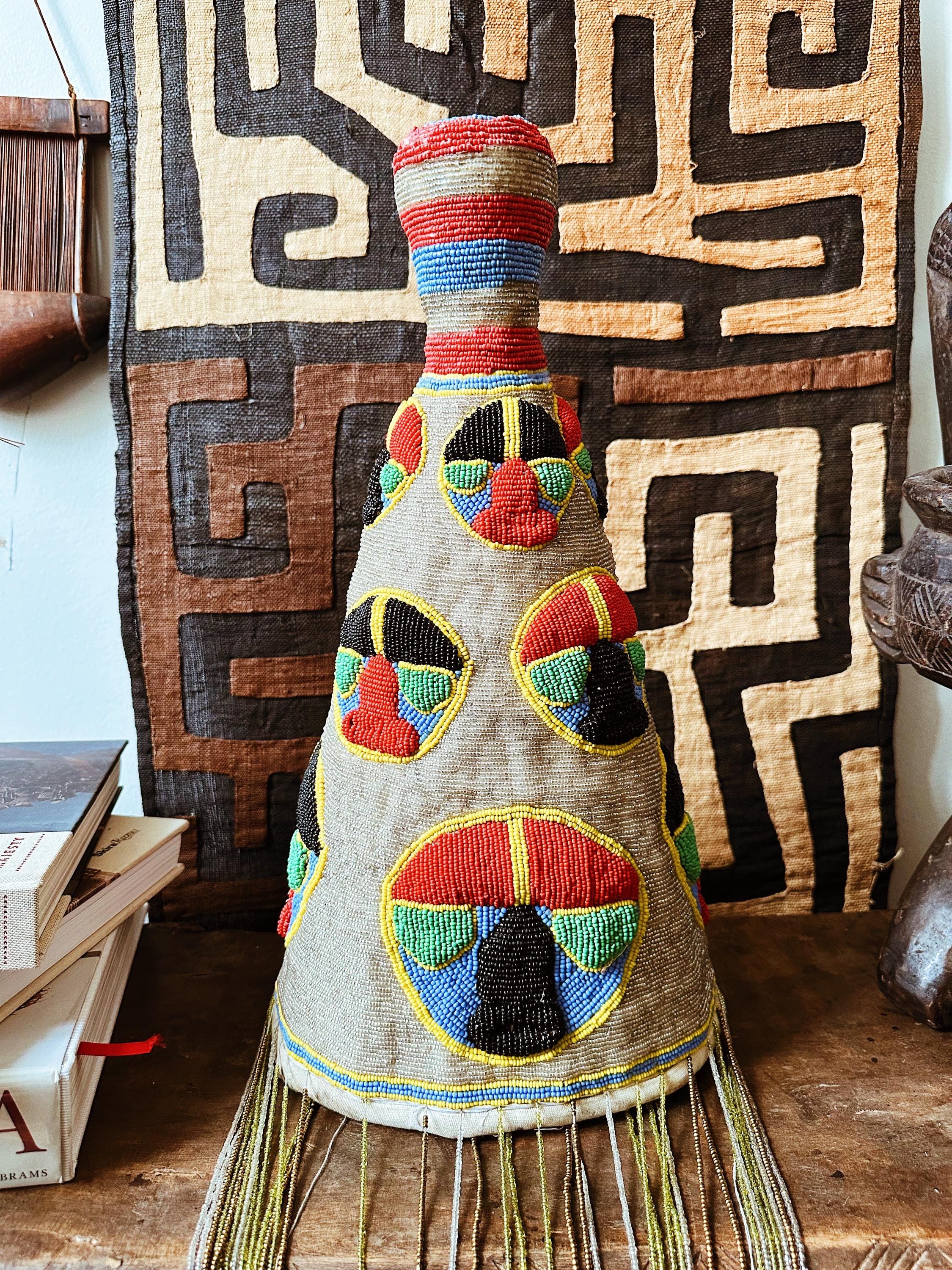 Colorful Vintage African Yoruba Oba Crown With Birds #2, African Hat ...