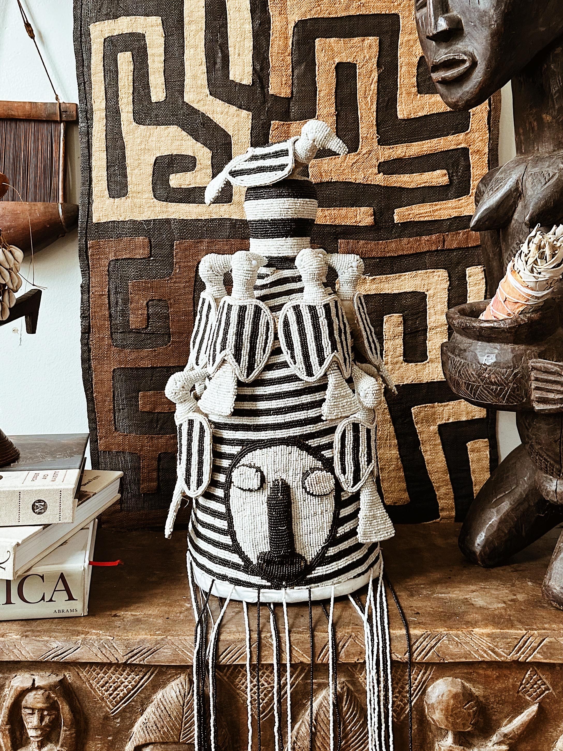 Vintage African Yoruba Oba Crown With Birds #1, African Hat, Ceremonial ...