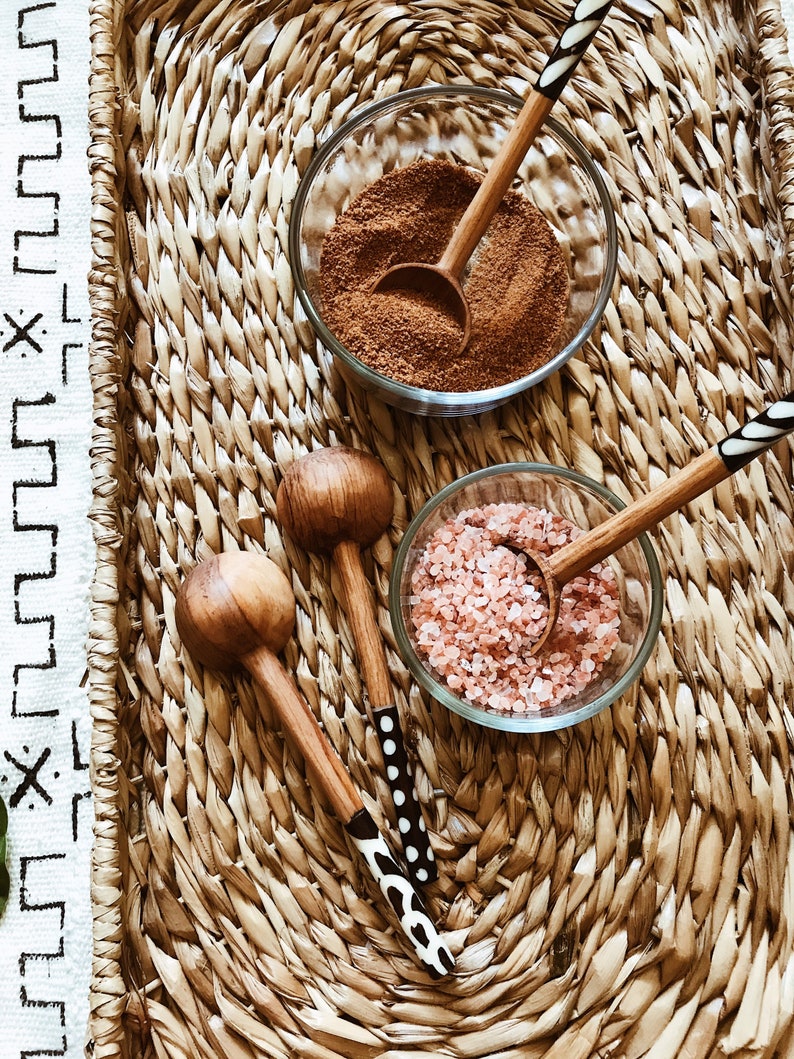 Batik Olive Wood Coffee Scoop //african Goods African Spoons - Etsy