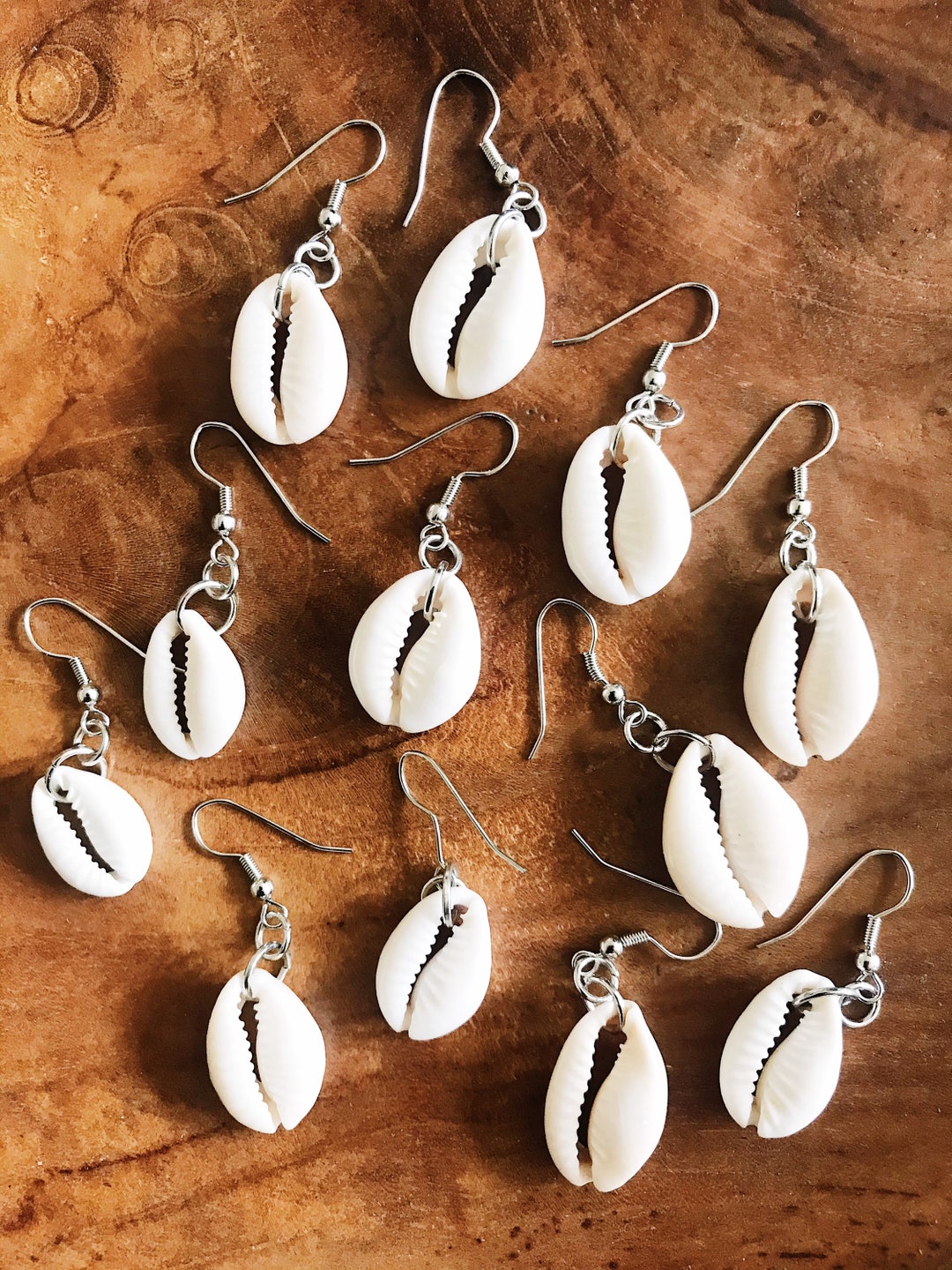 Cowrie Earrings// Cowry Studs, Seashell Earrings, Shell Earrings ...