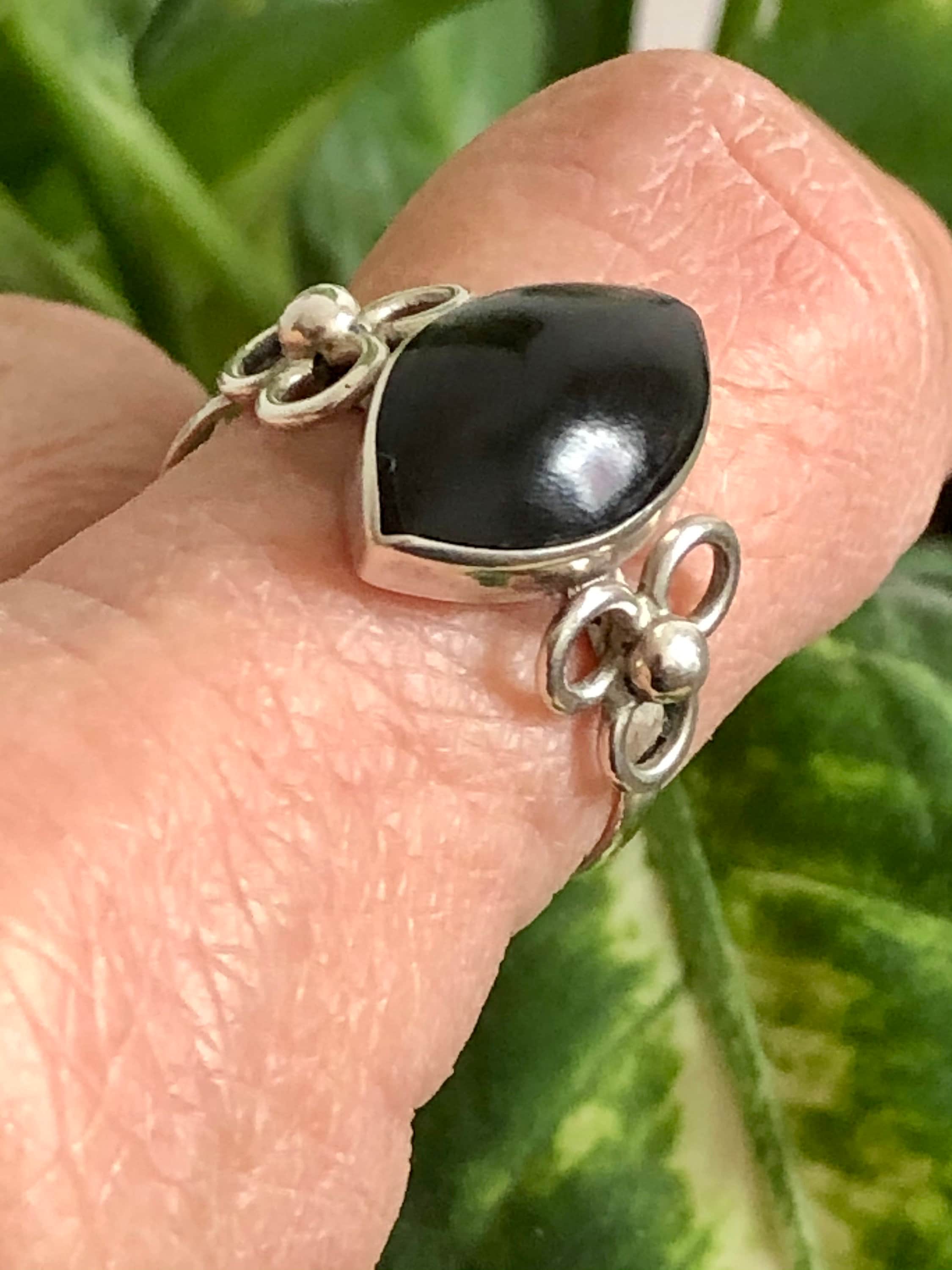 925 Obsidian Ring - Etsy Canada