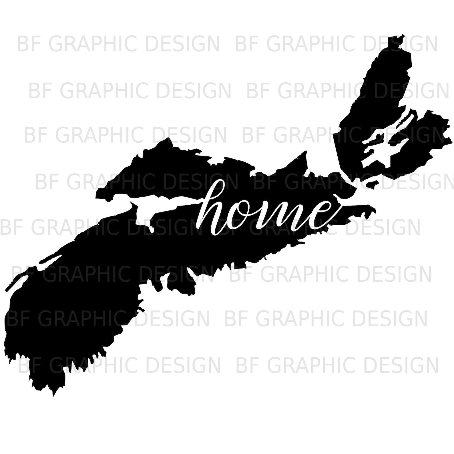 Nova Scotia Home Svg Dxf Png Eps Pdf, File for Cricut, Digital File ...