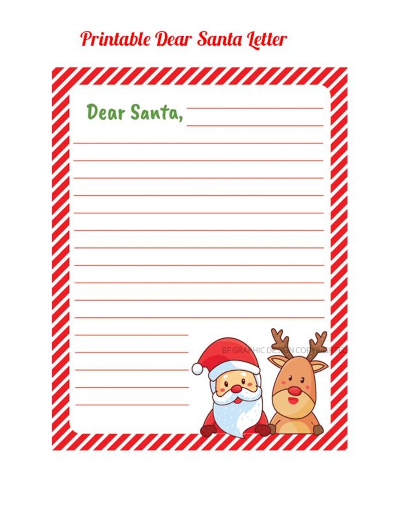 LETTER TO SANTA Kit, Santa Letter Kit With Envelope, Christmas Letter ...