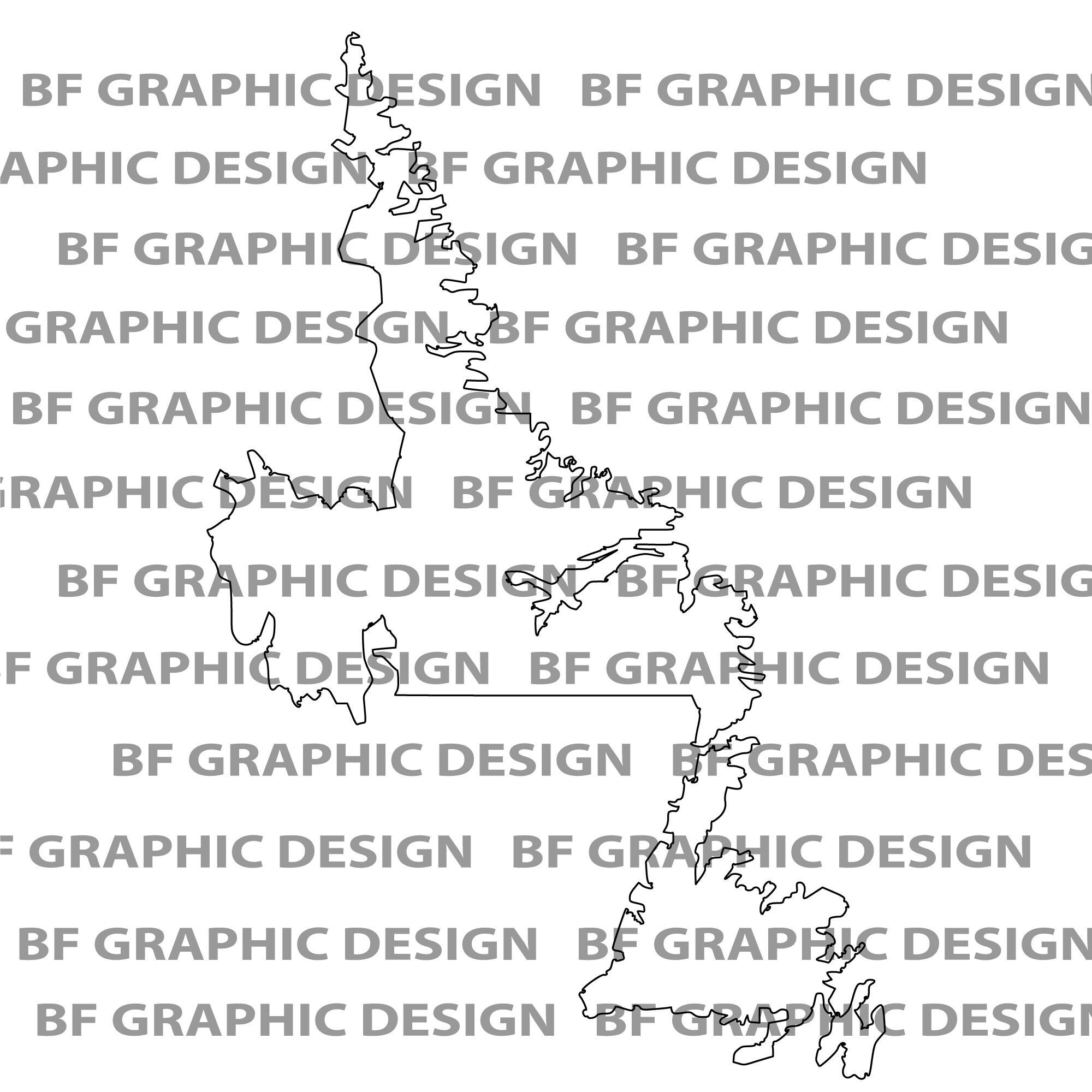 Newfoundland and Labrador Outline Svg Dxf Png Eps Pdf - Etsy