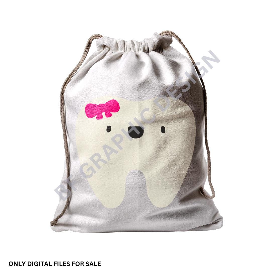 Tooth Fairy SVG. Girl Tooth With Bow. Boy Tooth With Bow Tie Cut File ...