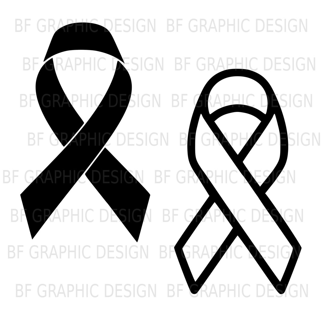 Cancer Ribbon SVG Download/ Mourning Ribbon/ Svg Dxf Eps Pdf Png Jpg ...