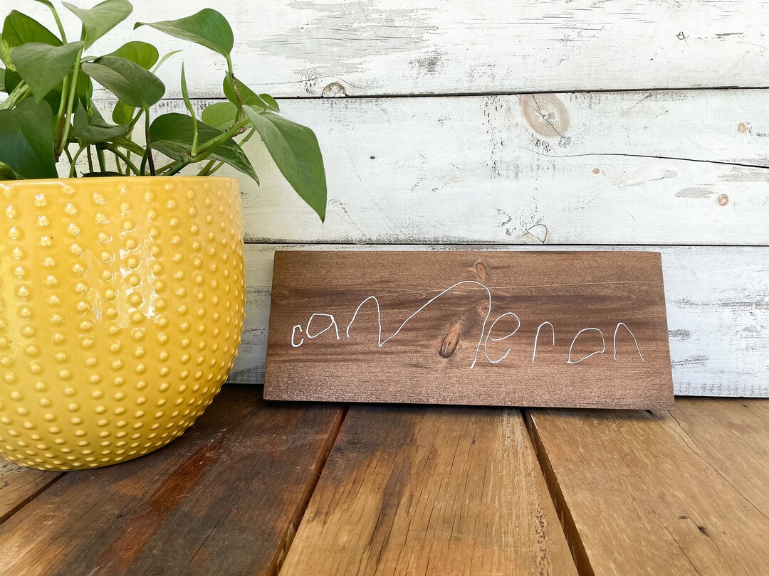 Kids Handwriting Sign, Kids Name Sign for Wall, Dad Sign Gift ...