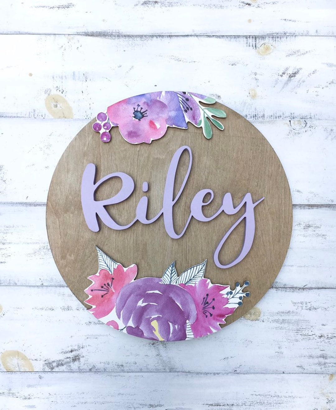 Custom Baby Name Sign Wood, Nursery Name Wall Art, Baby Girl Wall Decor ...