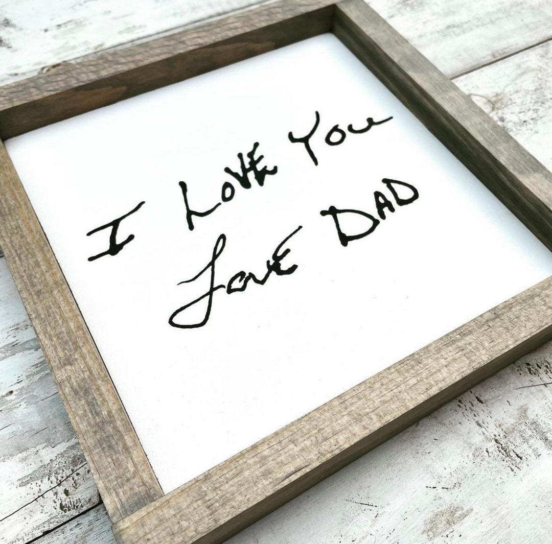 Custom Handwriting Sign Wood, Hand Written Wooden Signs, Custom ...