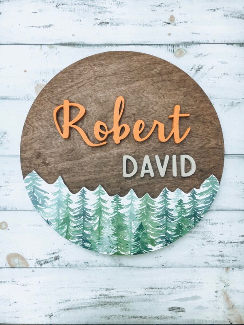 Woodland Name Sign Baby Girl Woodland Nursery Decor Baby Boy - Etsy