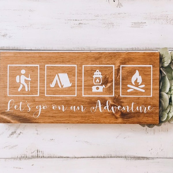 Wooden Camping Sign - Etsy