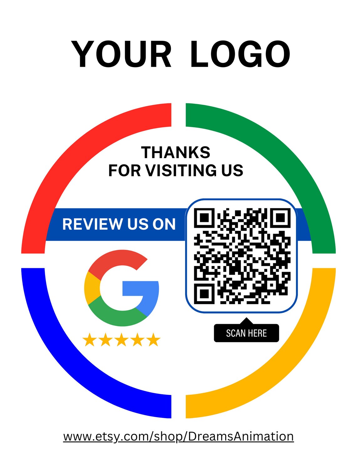 Same Day Google Review Stand | Google Review QR Code Cards | Google ...