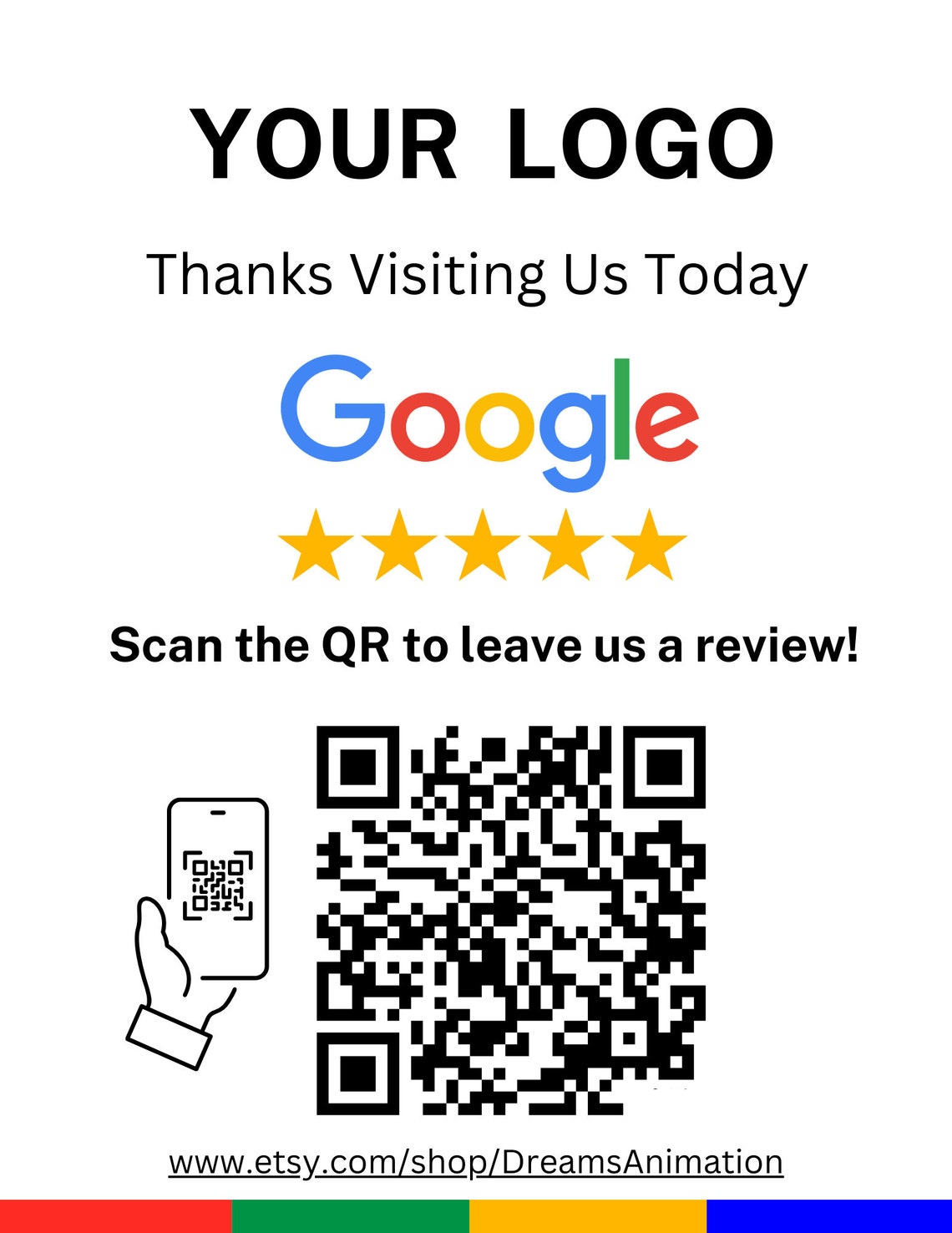 Same Day Google Review Stand | Google Review QR Code Cards | Google ...