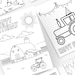Farm Birthday Coloring Page Bundle, Birthday Coloring Page Bundle ...