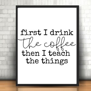 Teacher Coffee Digital Download Bundle | PNG, JPG, SVG, Pdf | Teacher ...