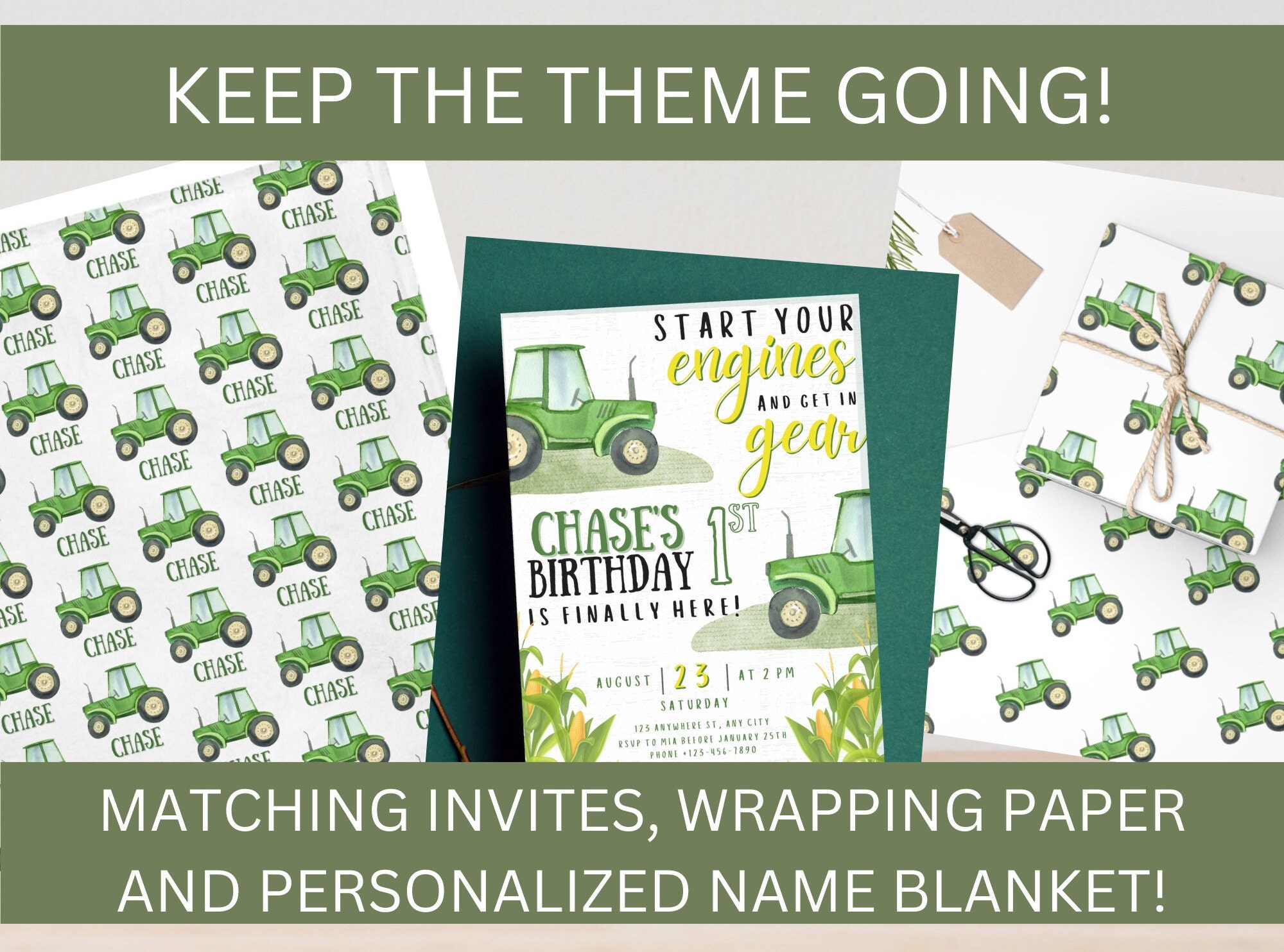 Farm Birthday Coloring Page Bundle, Birthday Coloring Page Bundle ...