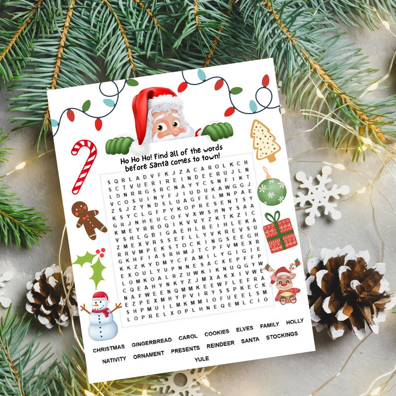 Christmas Activity Page Bundle, Holiday Activity Page Bundle, Printable ...