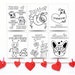 Valentine's Day Coloring Page Bundle, Valentine Coloring Page Bundle ...
