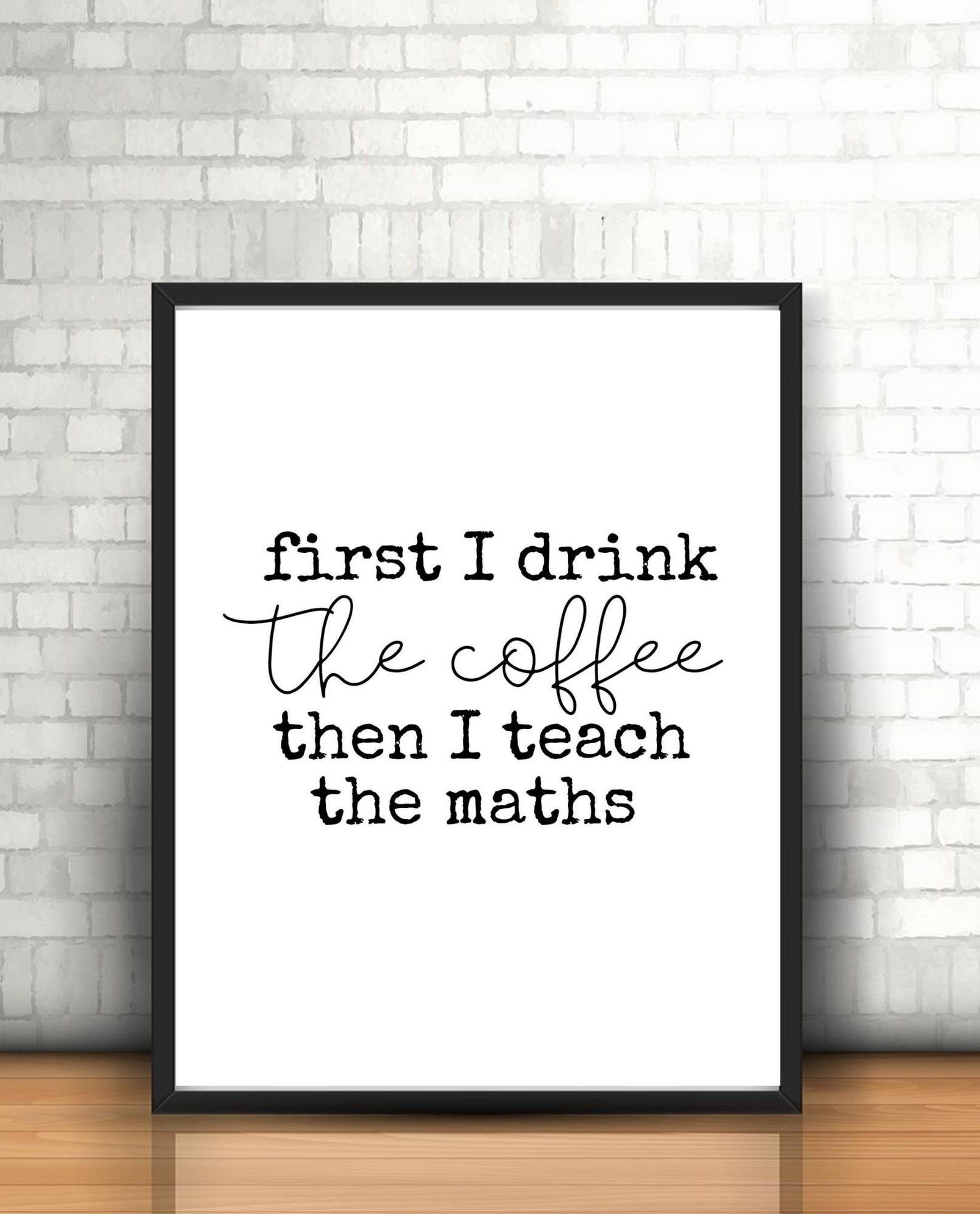 Math Teacher Coffee Quote Digital Download Bundle, Math Teacher Quote ...