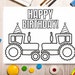 Farm Birthday Coloring Page Bundle, Birthday Coloring Page Bundle ...
