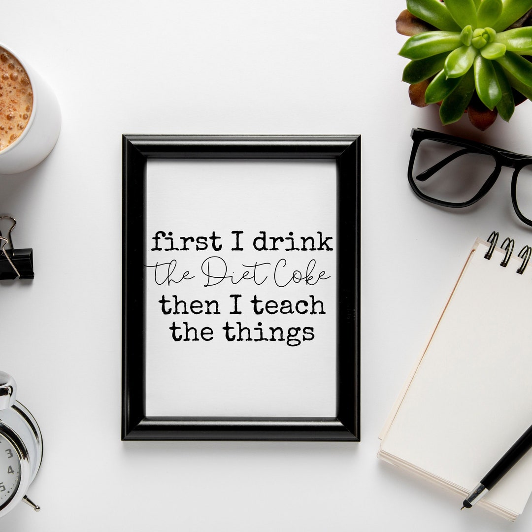 Teacher Diet Coke Digital Download Bundle, Teacher Quote SVG, PNG, JPG ...