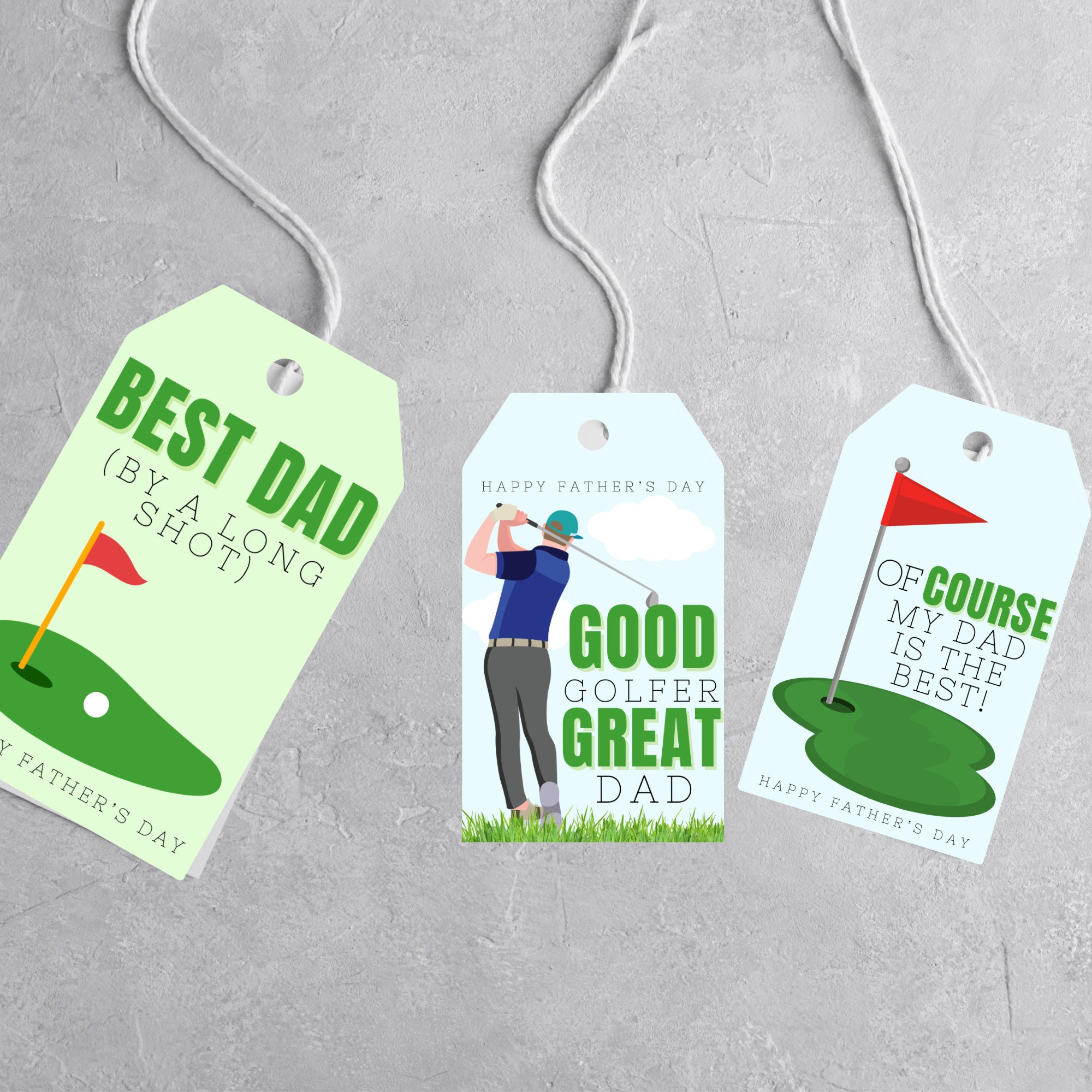 Golf Father's Day Tags | Printable Father's Day Tags | Father's Day ...