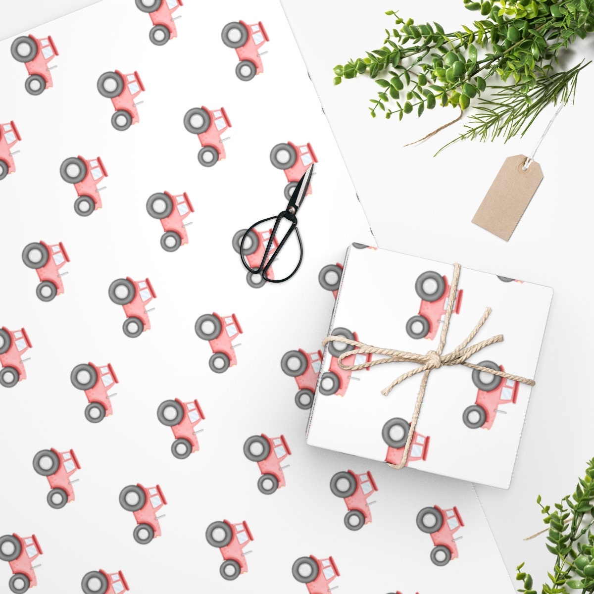 Tractor Wrapping Paper Red Tractor Wrapping Paper Red - Etsy