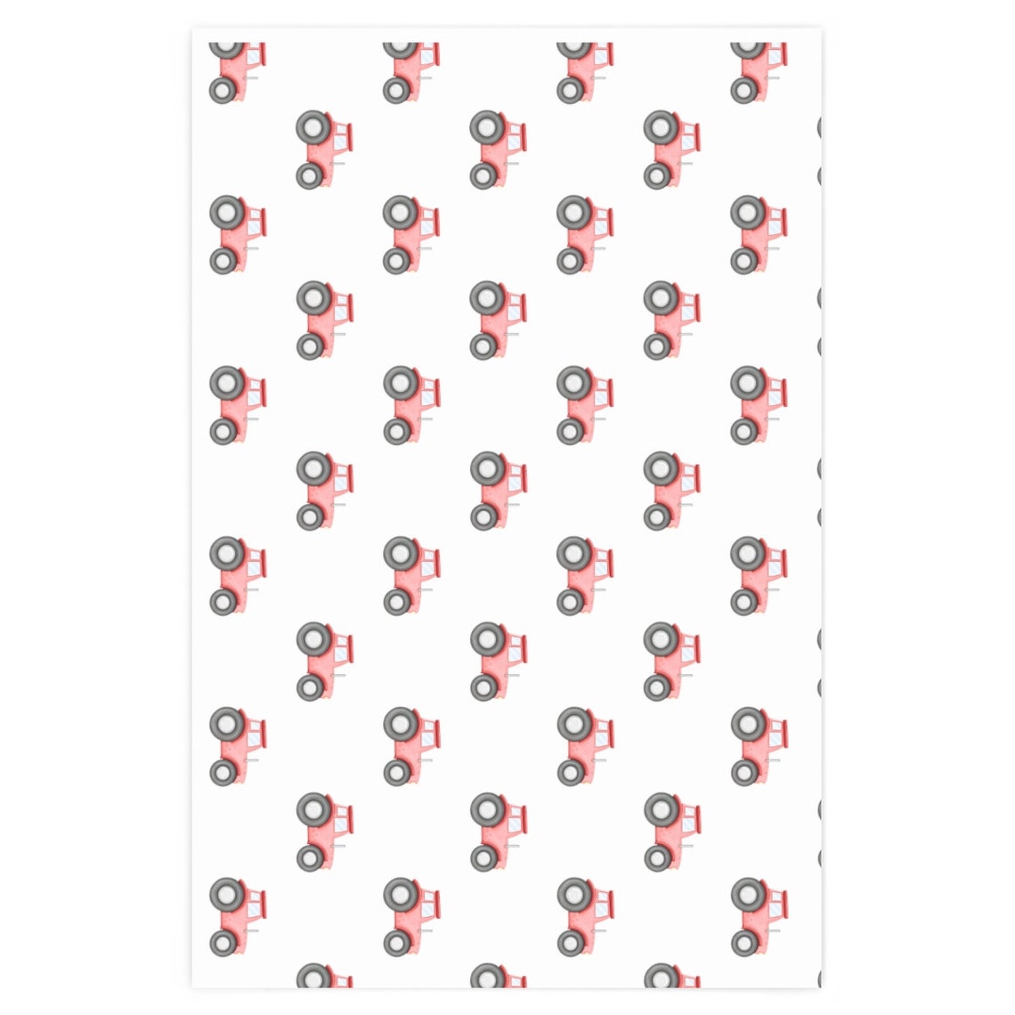 Tractor Wrapping Paper, Red Tractor Wrapping Paper, Red Tractor Gift ...