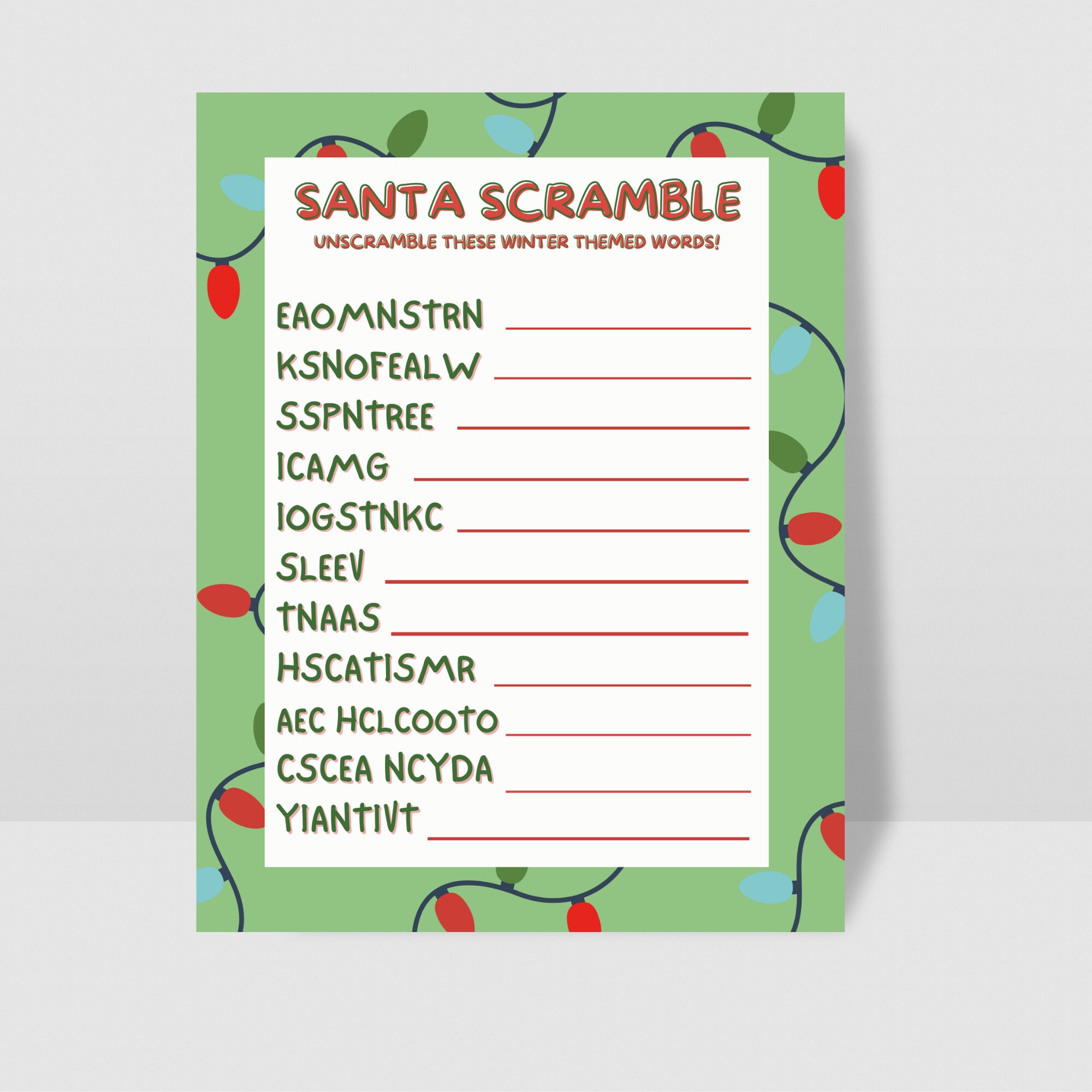 Christmas Activity Page Bundle, Holiday Activity Page Bundle, Printable ...
