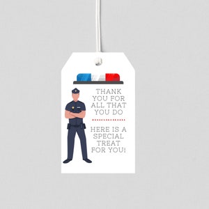 Police Officer Appreciation Tags | Police Thank You Tags | Printable ...