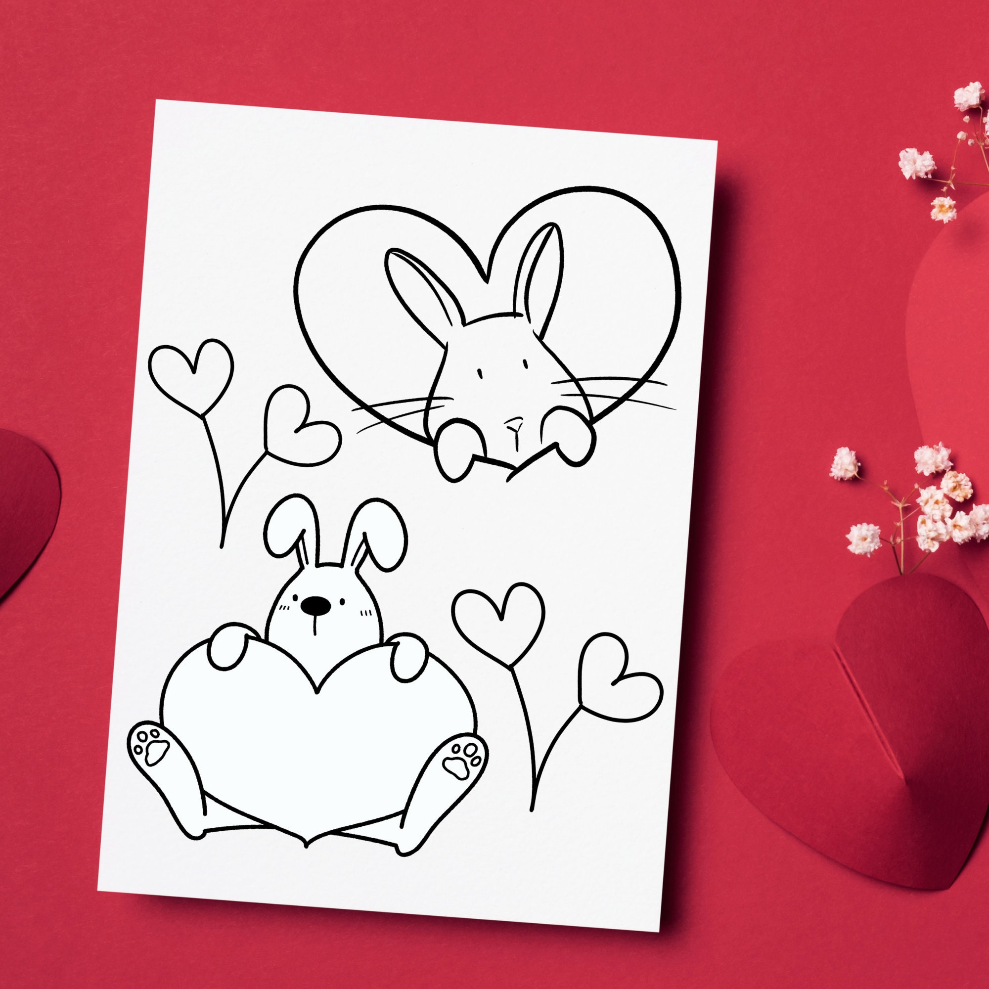 Valentine's Day Coloring Page Bundle, Valentine Coloring Page Bundle ...