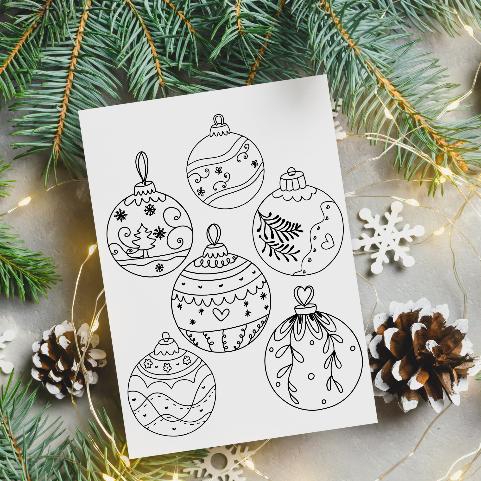 Christmas Coloring Page Bundle, Holiday Coloring Page Bundle, Printable ...
